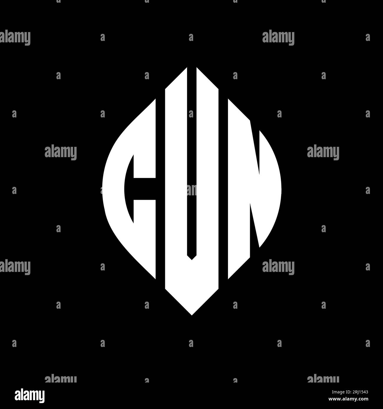 CVN circle letter logo design with circle and ellipse shape. CVN ...