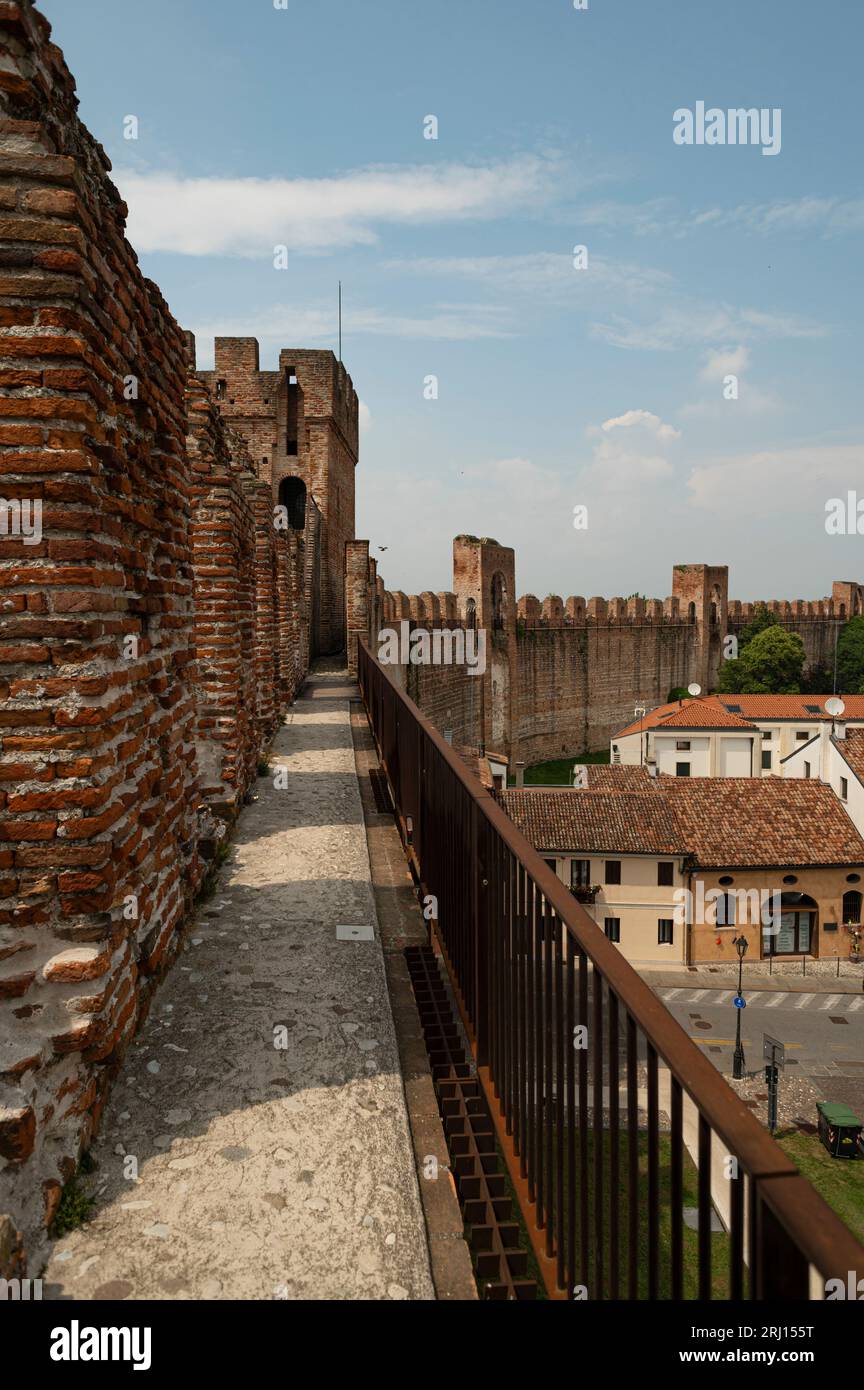 Historical walls of the medieval city of Cittadella Padova Italy Stock ...