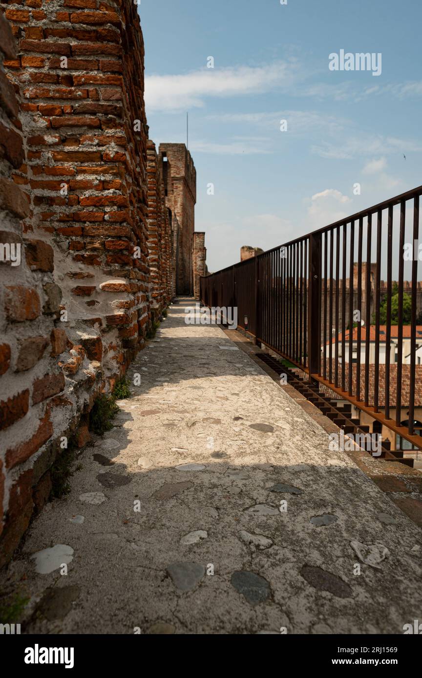 Historical walls of the medieval city of Cittadella Padova Italy Stock ...