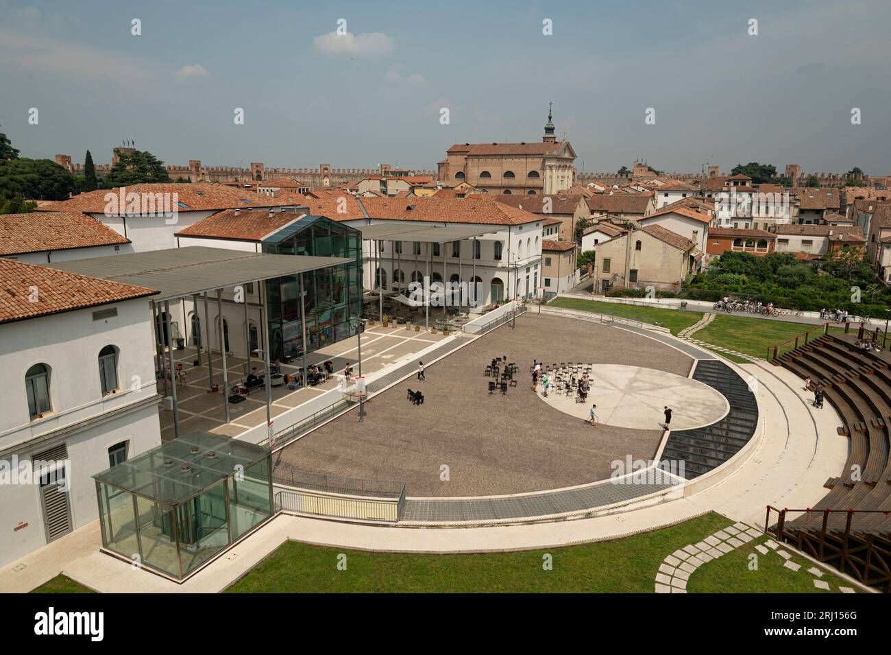 Historical walls of the medieval city of Cittadella Padova Italy Stock ...