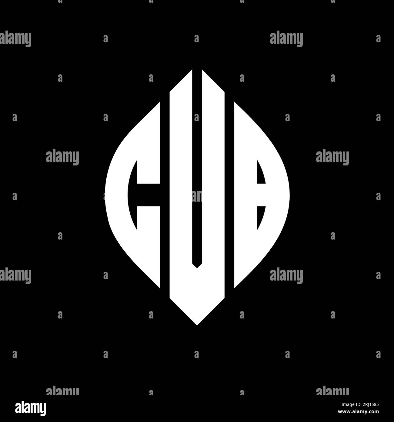 CVB circle letter logo design with circle and ellipse shape. CVB ...