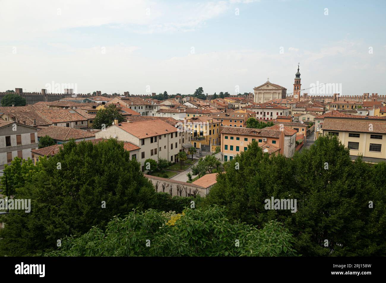 Historical walls of the medieval city of Cittadella Padova Italy Stock ...