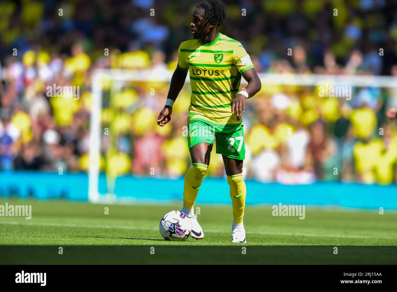 Jonathan Rowe (27 Norwich City) controls the ball during the Sky Bet ...