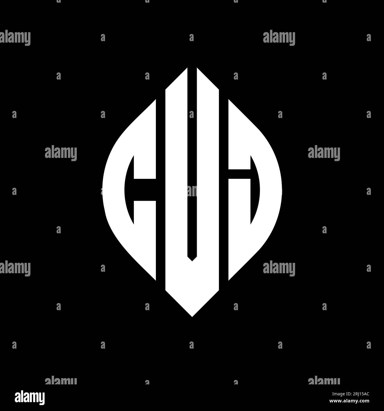 CVJ circle letter logo design with circle and ellipse shape. CVJ ...