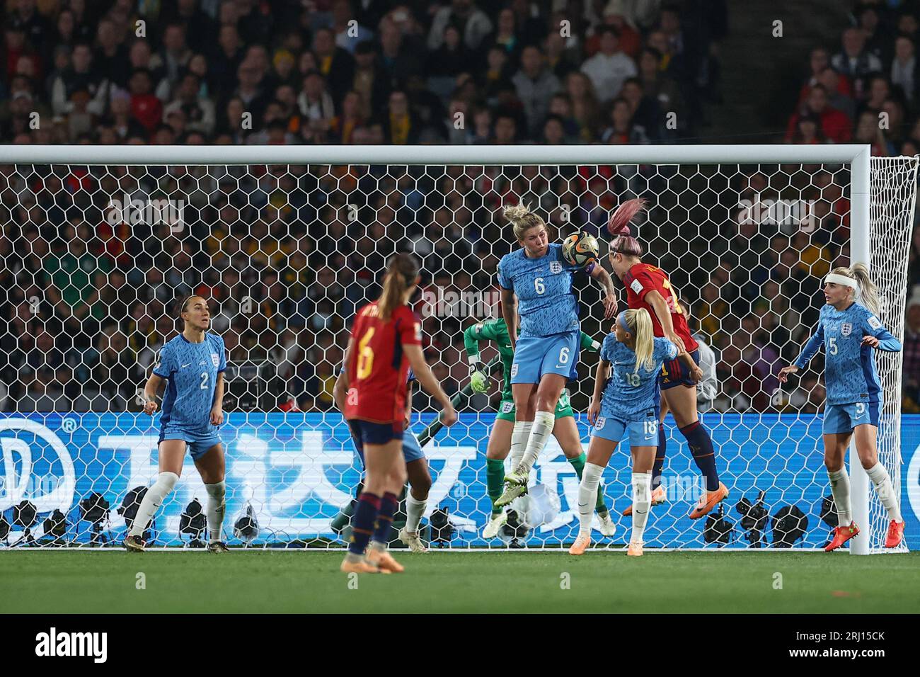 Millie Bright #6 of England blocks a header during the FIFA Women's ...