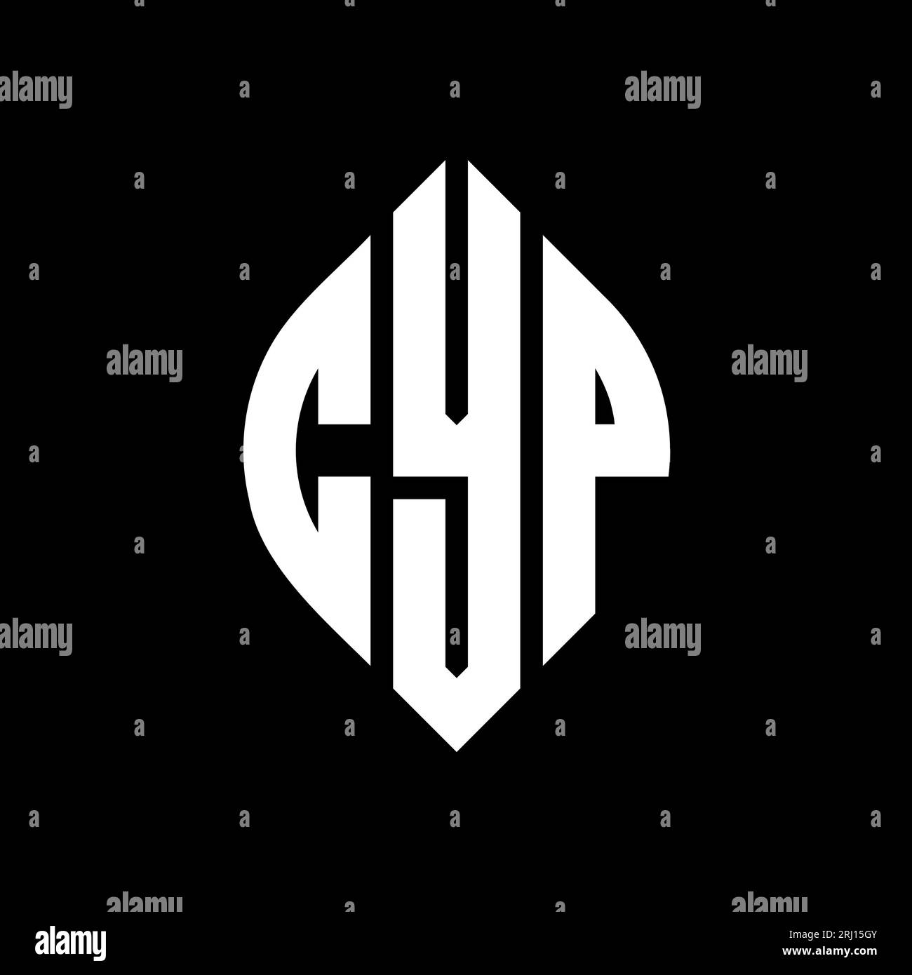 CYP circle letter logo design with circle and ellipse shape. CYP ...