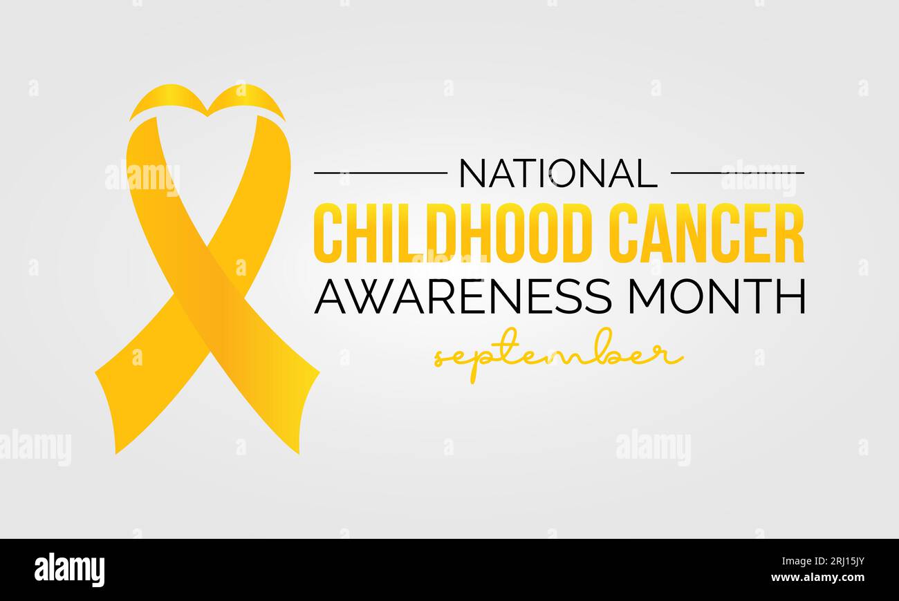 National Childhood Cancer Awareness Month vector banner template. Child ...