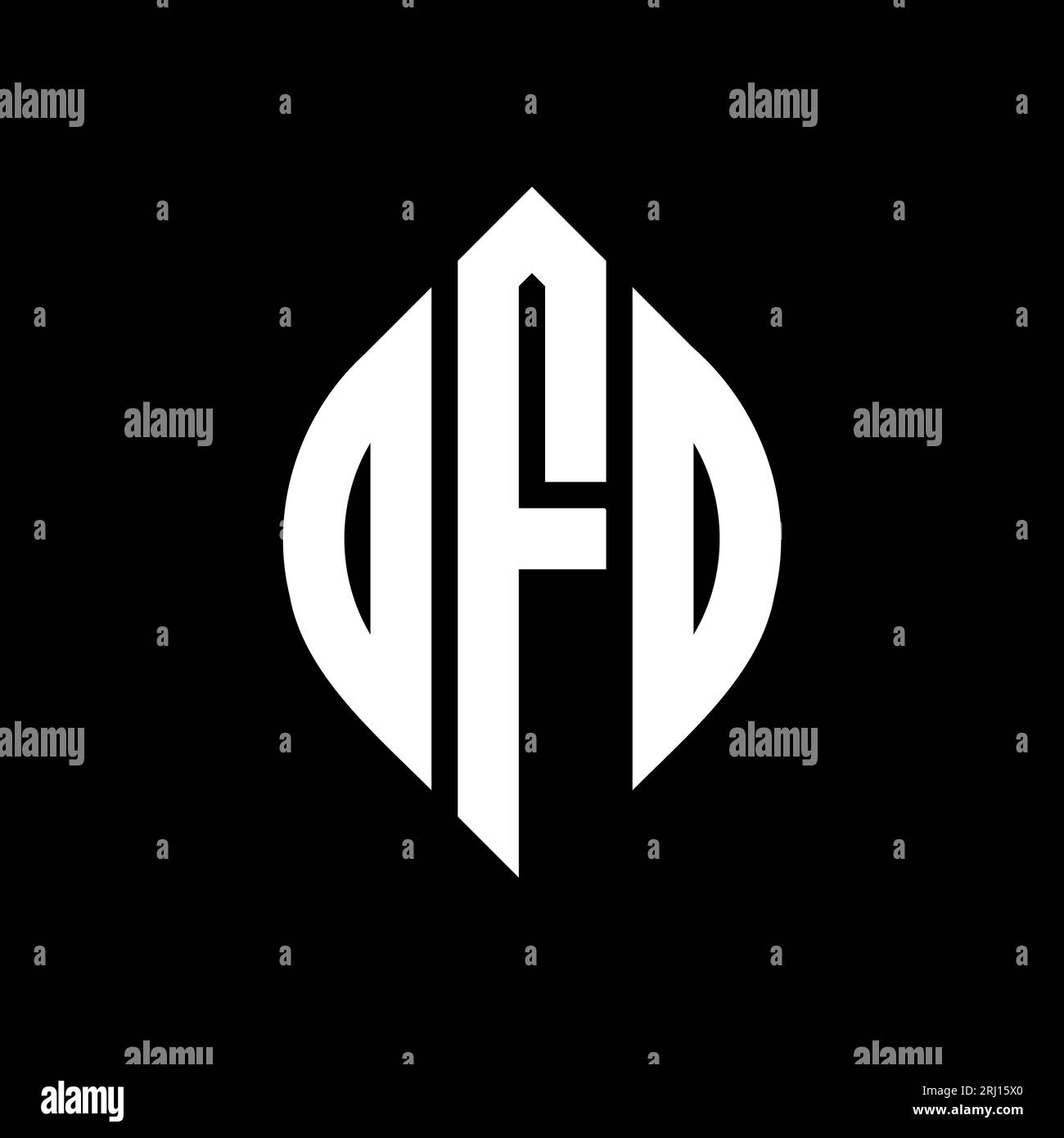 DFO circle letter logo design with circle and ellipse shape. DFO ...