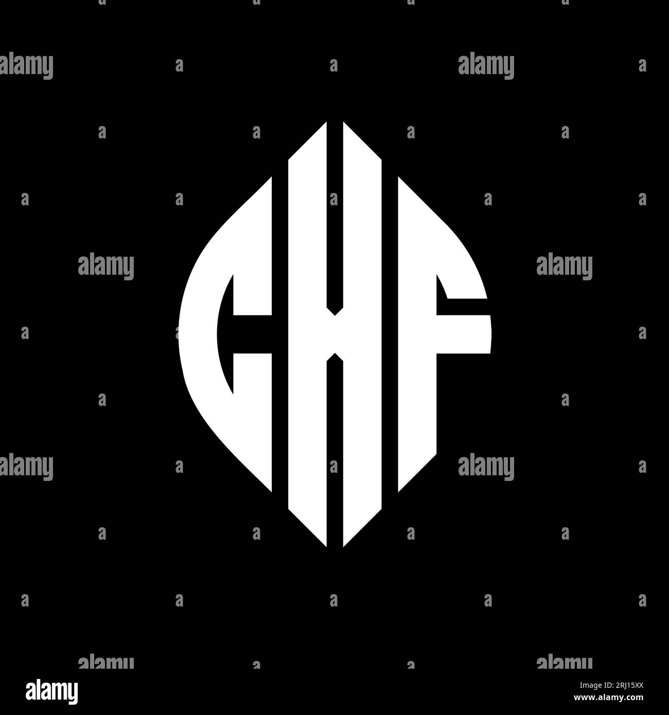 CXF circle letter logo design with circle and ellipse shape. CXF ...
