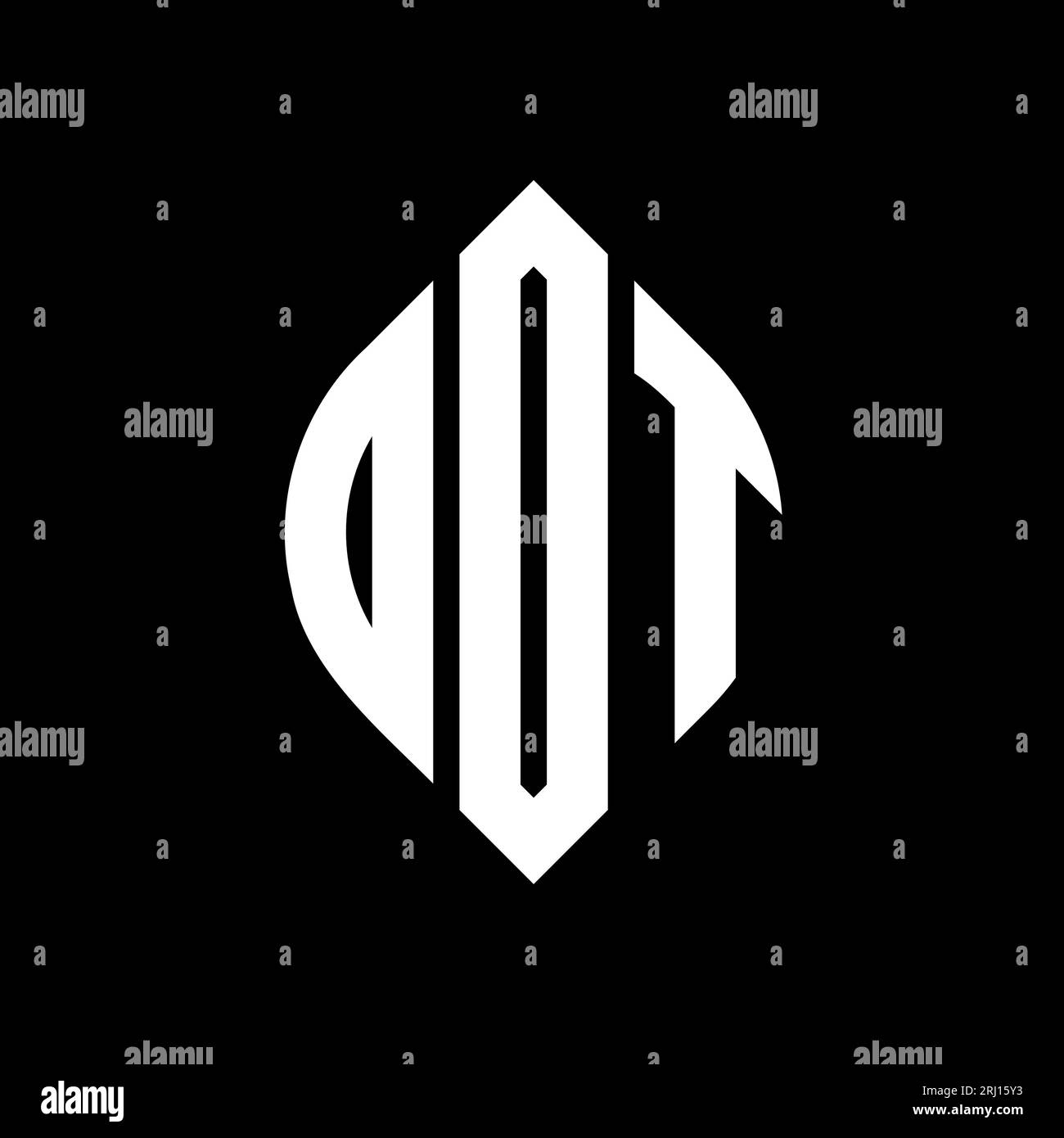 DDT circle letter logo design with circle and ellipse shape. DDT ...