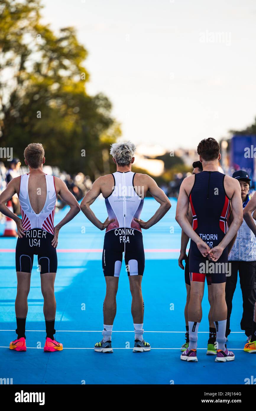 Dorian Coninx (FRA) at the Mixed Relay Triathlon during the 2023 World ...