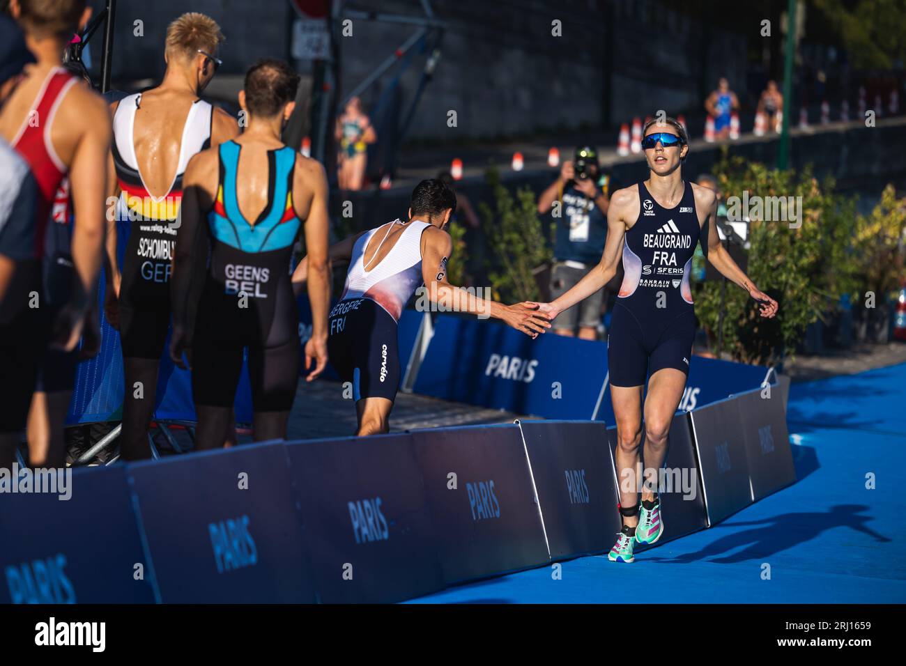 Cassandre Beaugrand (FRA) Léo Bergere (FRA) at the Mixed Relay ...