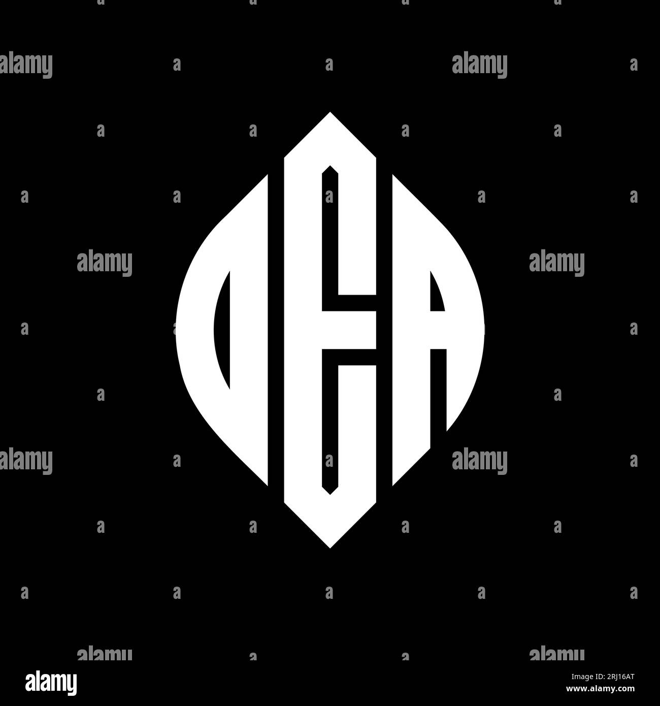 DEA circle letter logo design with circle and ellipse shape. DEA ...