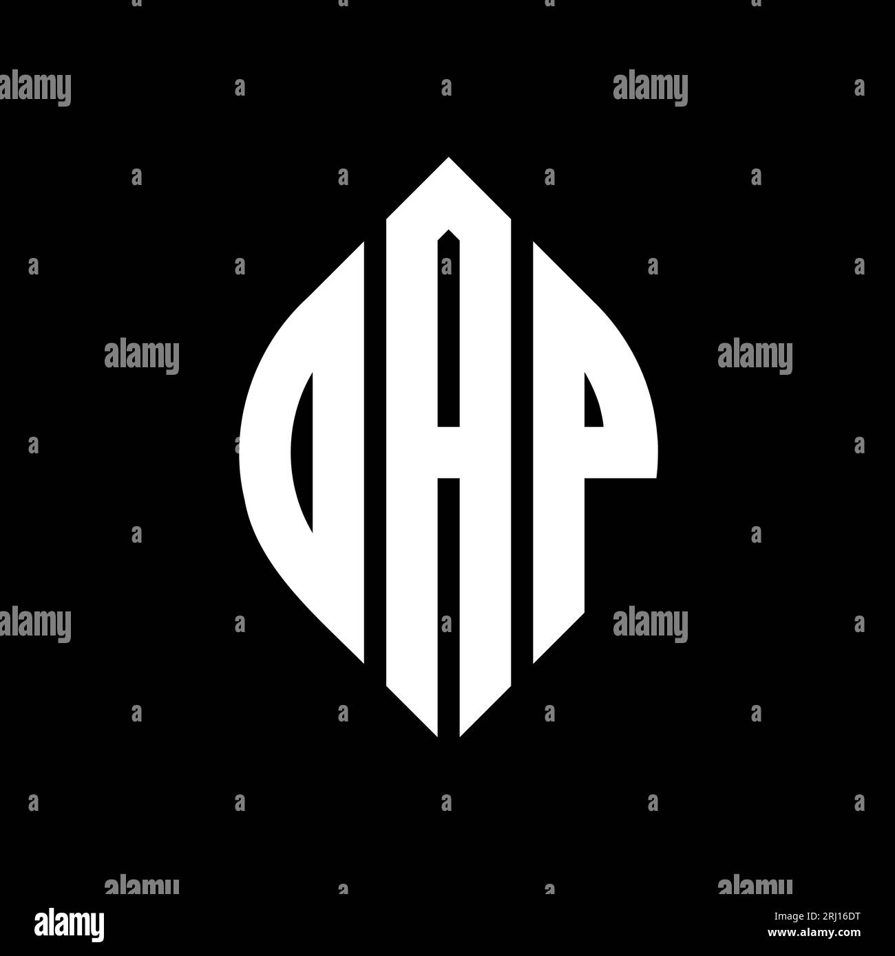 DAP circle letter logo design with circle and ellipse shape. DAP ...