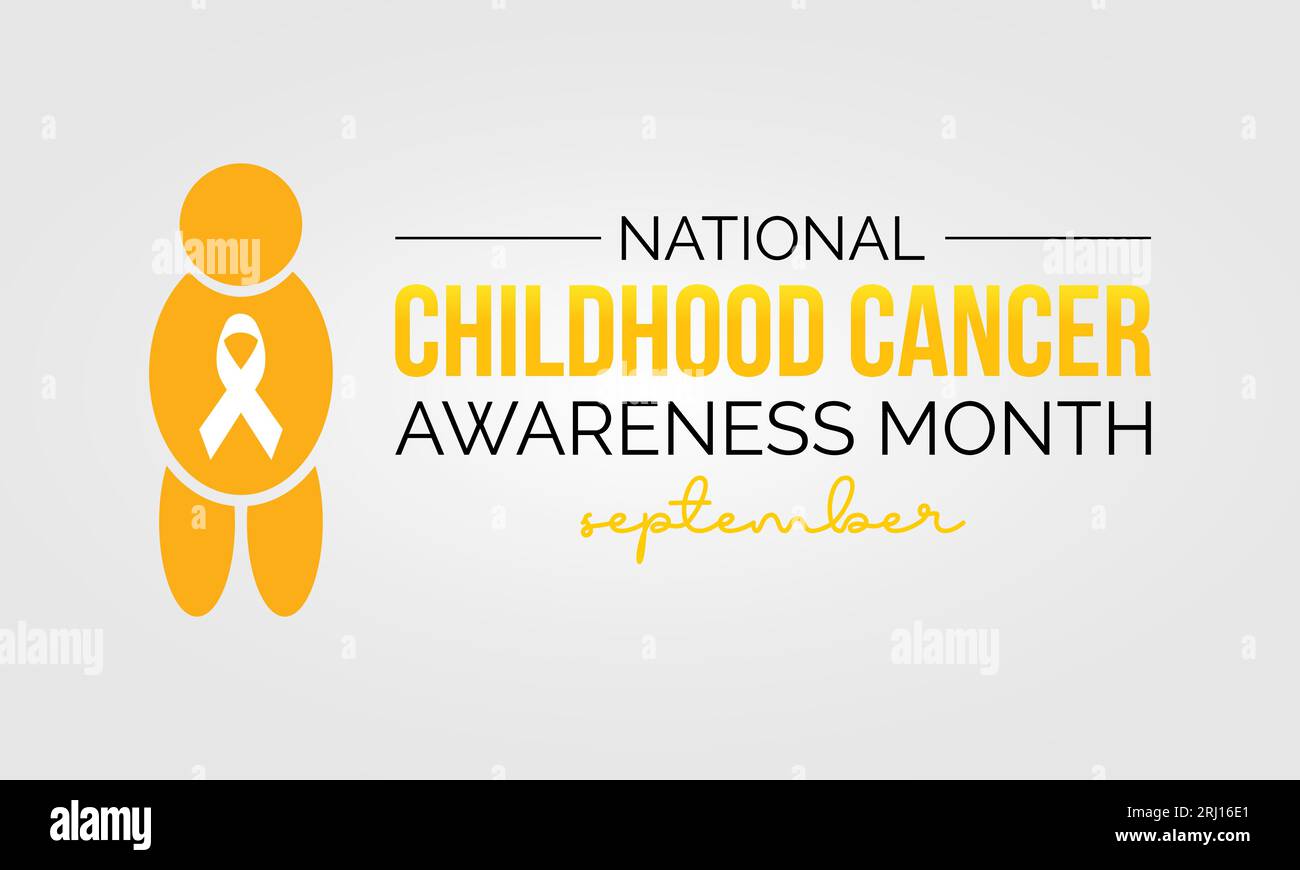 National Childhood Cancer Awareness Month vector banner template. Child ...