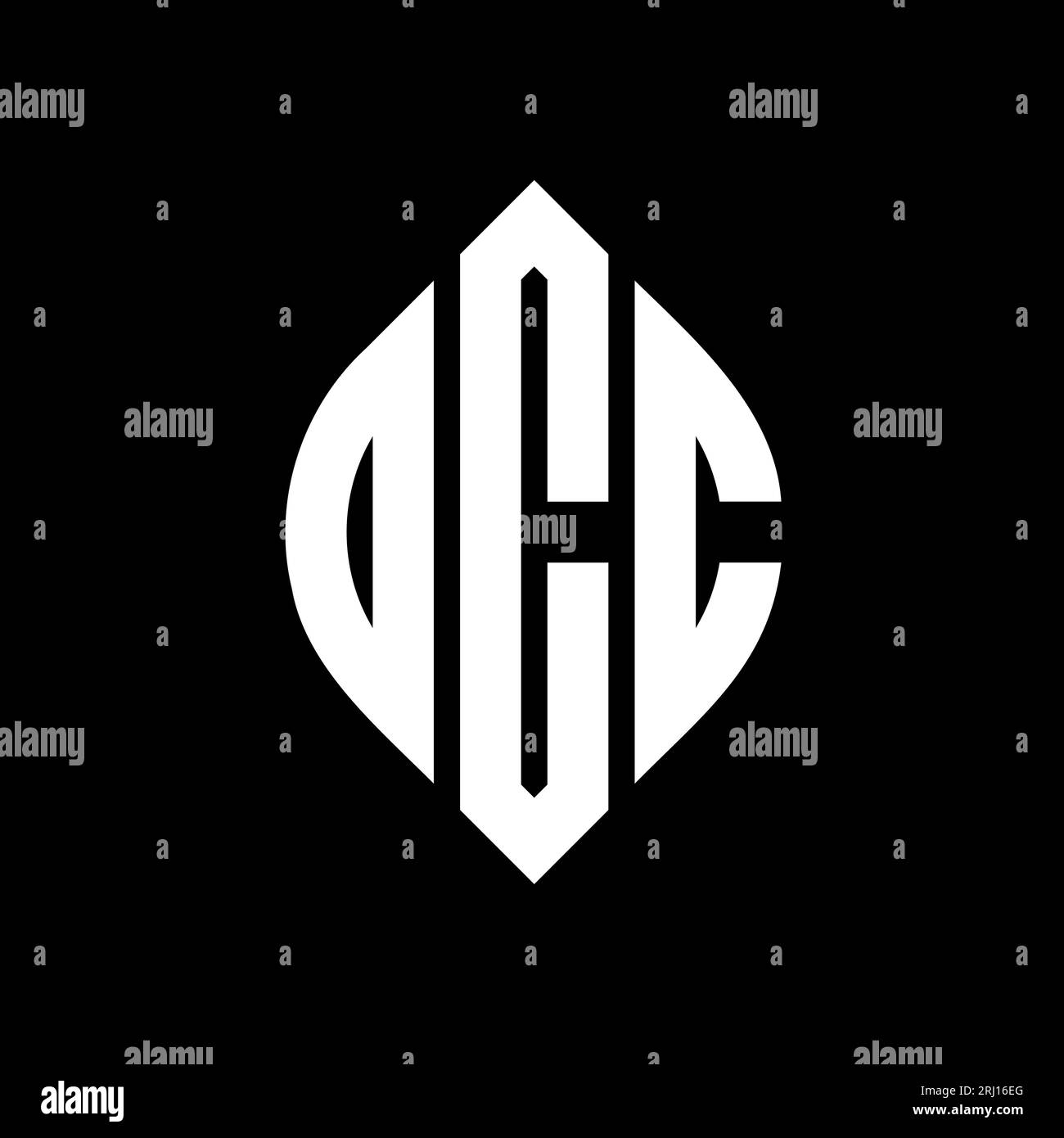 DCC circle letter logo design with circle and ellipse shape. DCC ...