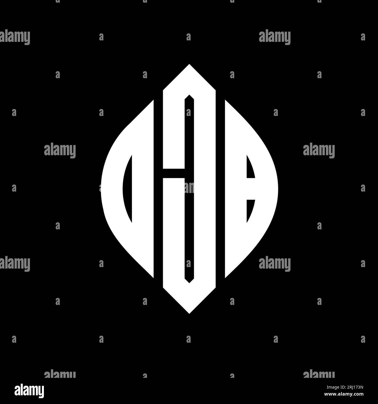 DJB circle letter logo design with circle and ellipse shape. DJB ...