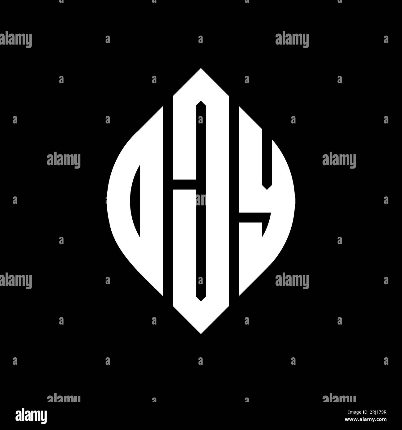 DJY circle letter logo design with circle and ellipse shape. DJY ...