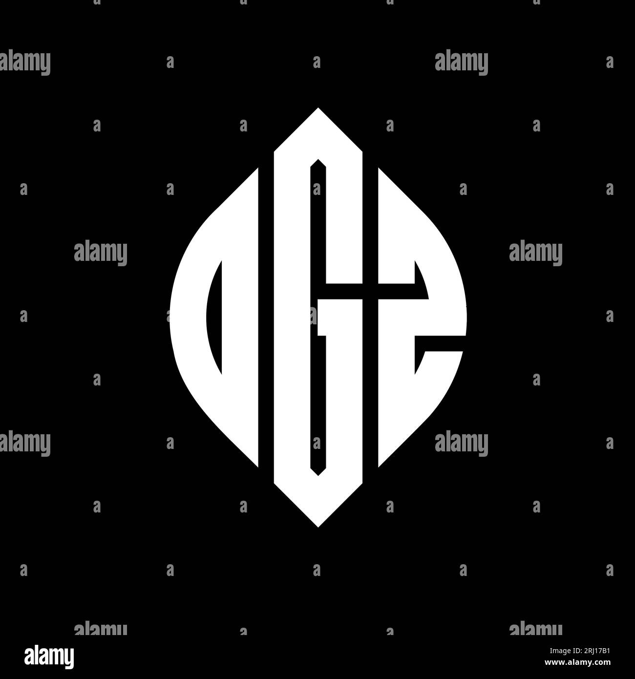 DGZ circle letter logo design with circle and ellipse shape. DGZ ...