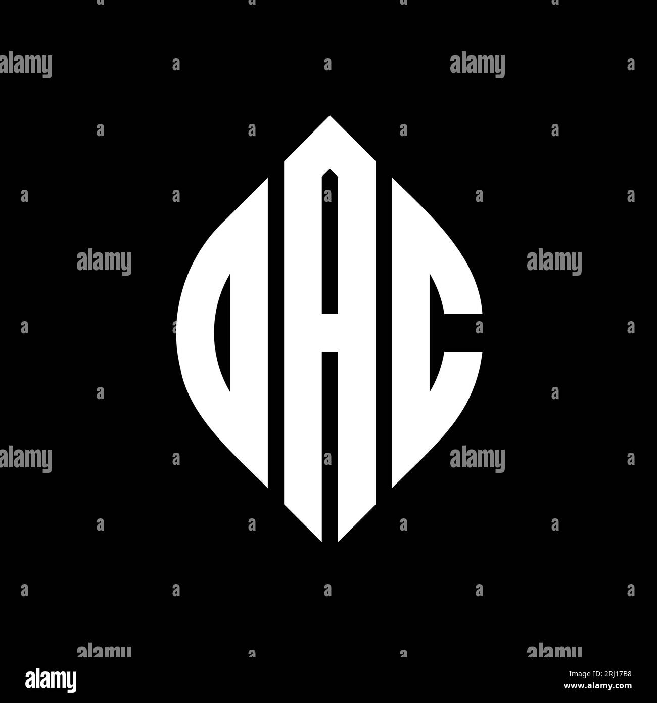 DAC circle letter logo design with circle and ellipse shape. DAC ...