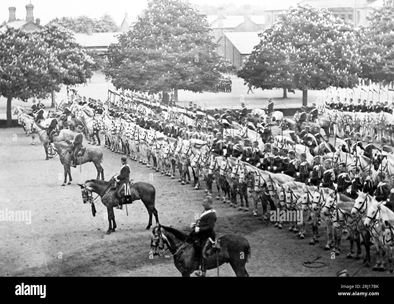 Royal Scots Greys Regiment on parade, Victorian period Stock Photo - Alamy