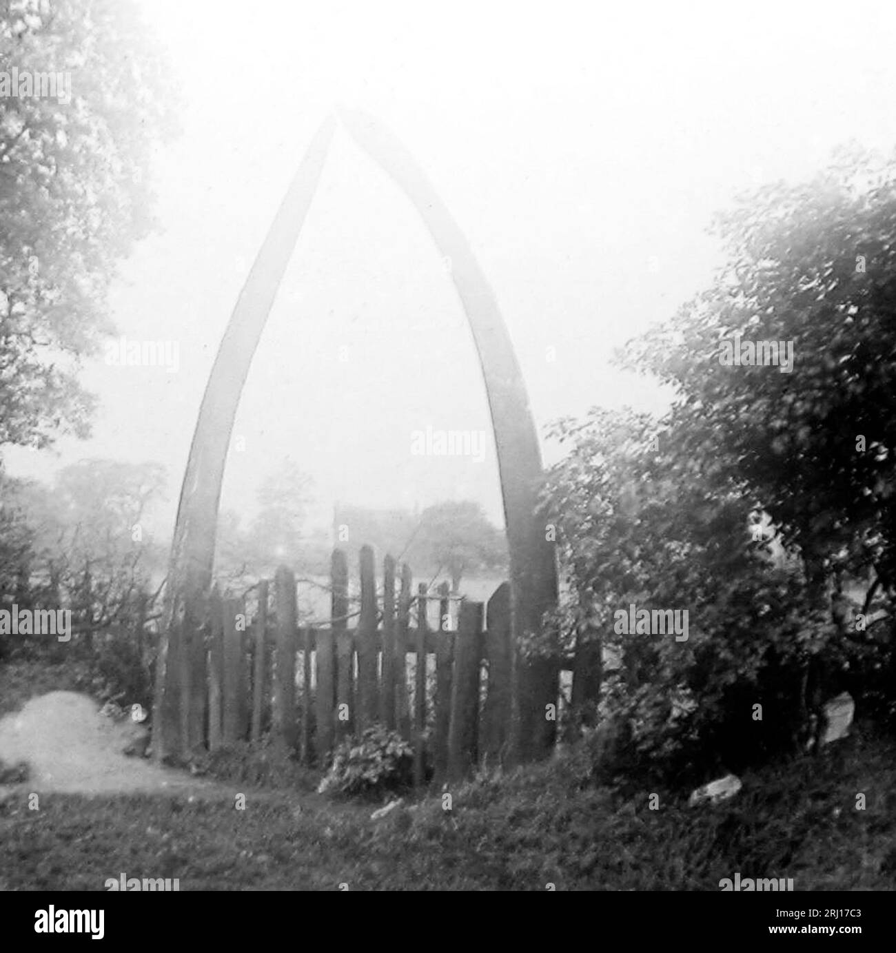 Whalebone gateway, Whalebone Lane, Sandal, Wakefield, early 1900s Stock ...
