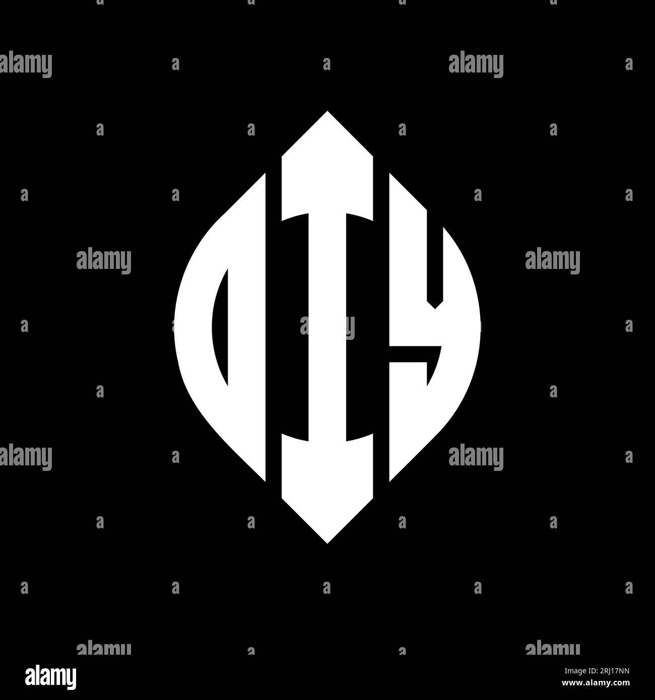 DIY circle letter logo design with circle and ellipse shape. DIY ...