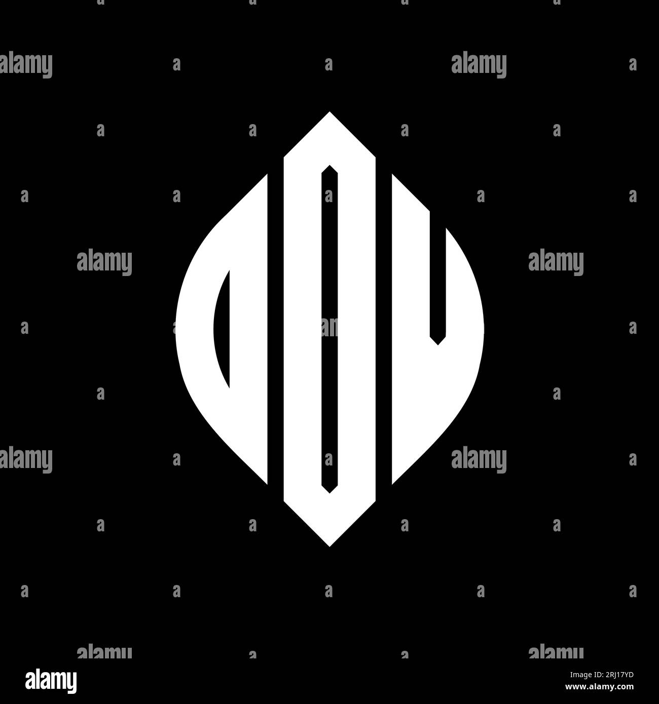 DOV circle letter logo design with circle and ellipse shape. DOV ...