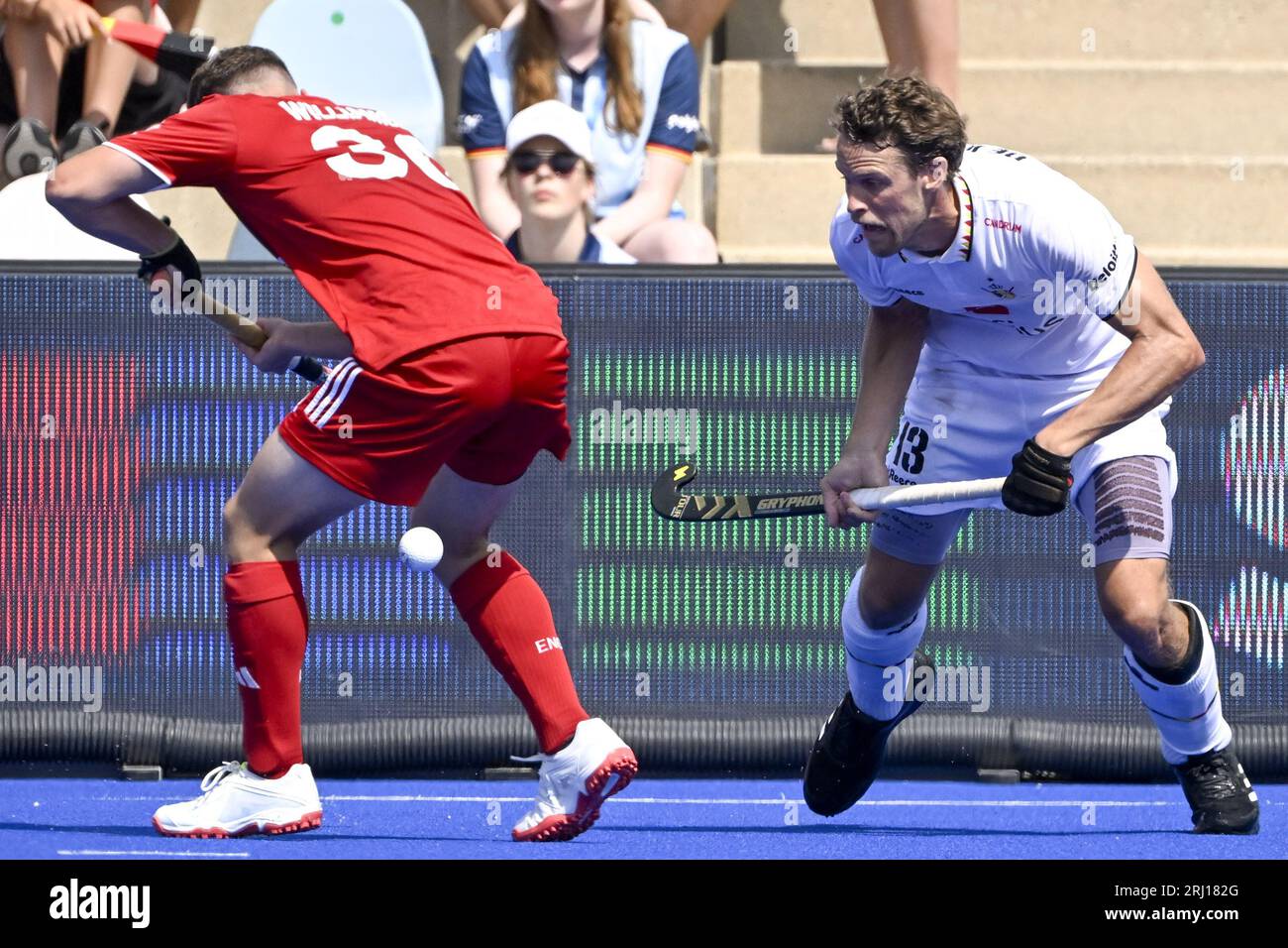 Monchengladbach, Germany. 20th Aug, 2023. England's Conor Williamson ...