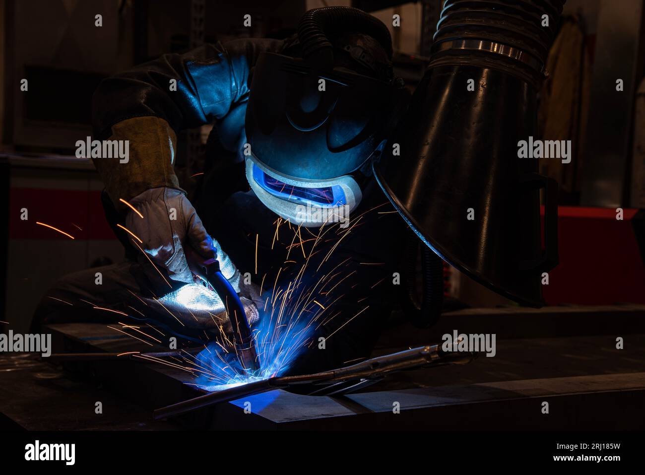 Welder industrial part in factory hi-res stock photography and images ...