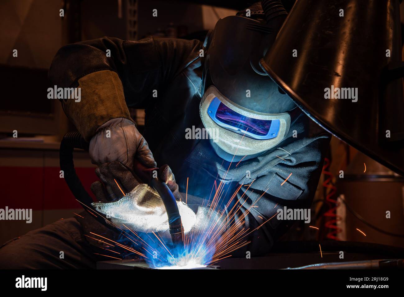 Welder industrial part in factory hi-res stock photography and images ...