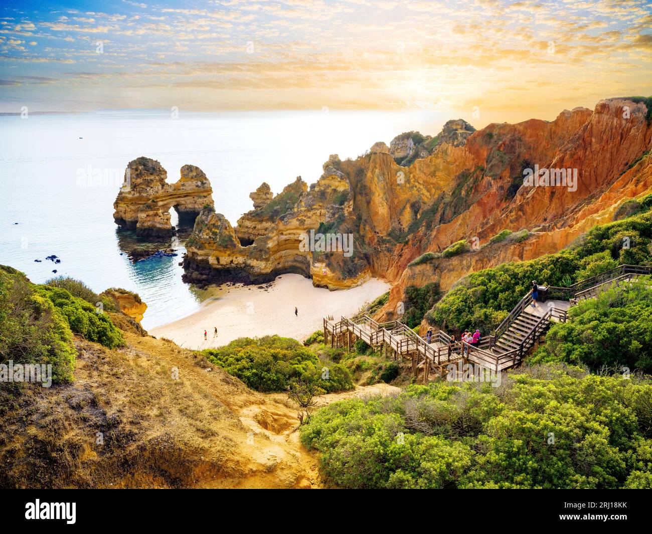 Sunrise Camilo Beach Boardwalk and Staircase to the Beach Camilo Beach ...