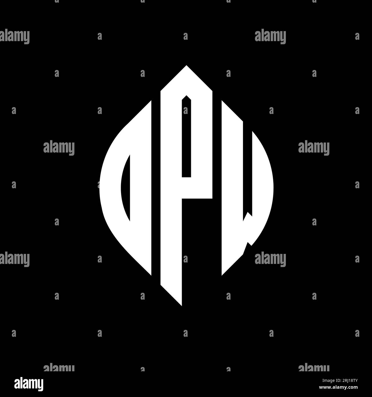 DPW circle letter logo design with circle and ellipse shape. DPW ...