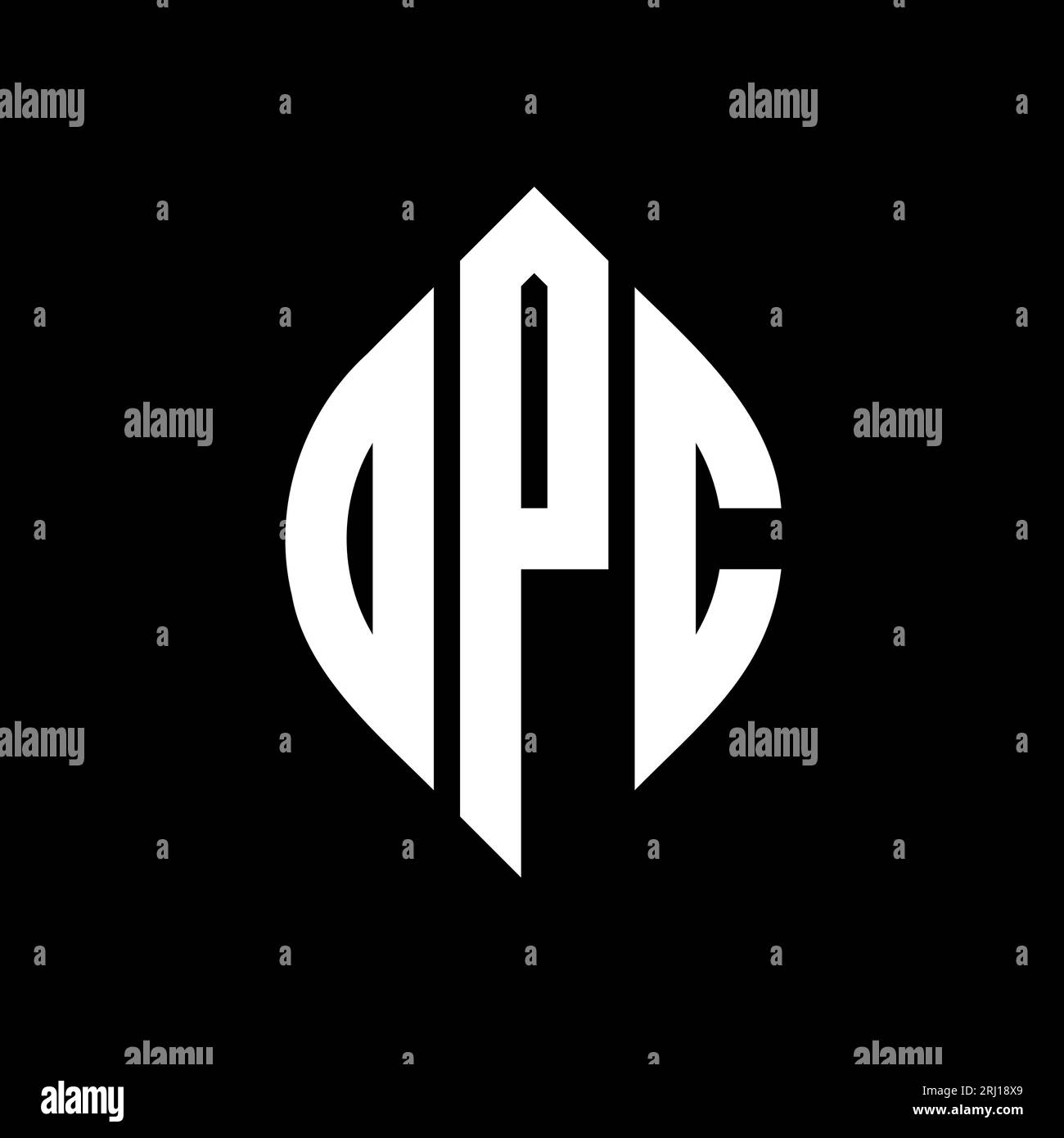 DPC circle letter logo design with circle and ellipse shape. DPC ...