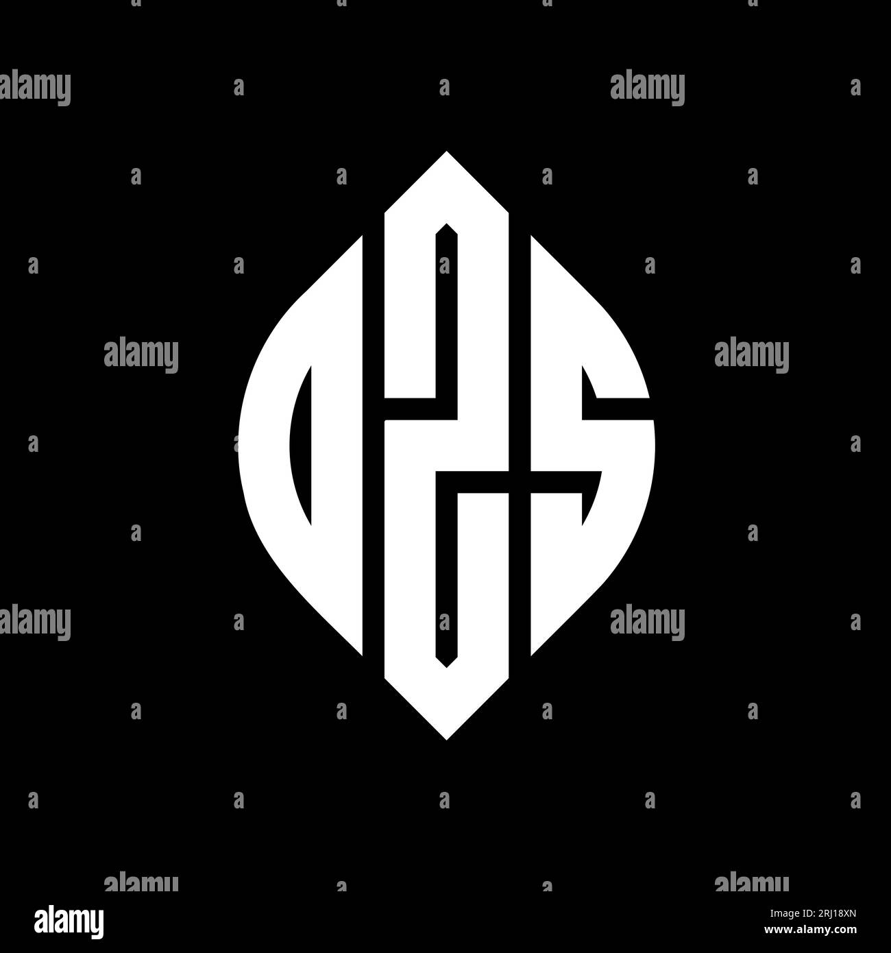 DZS circle letter logo design with circle and ellipse shape. DZS ...
