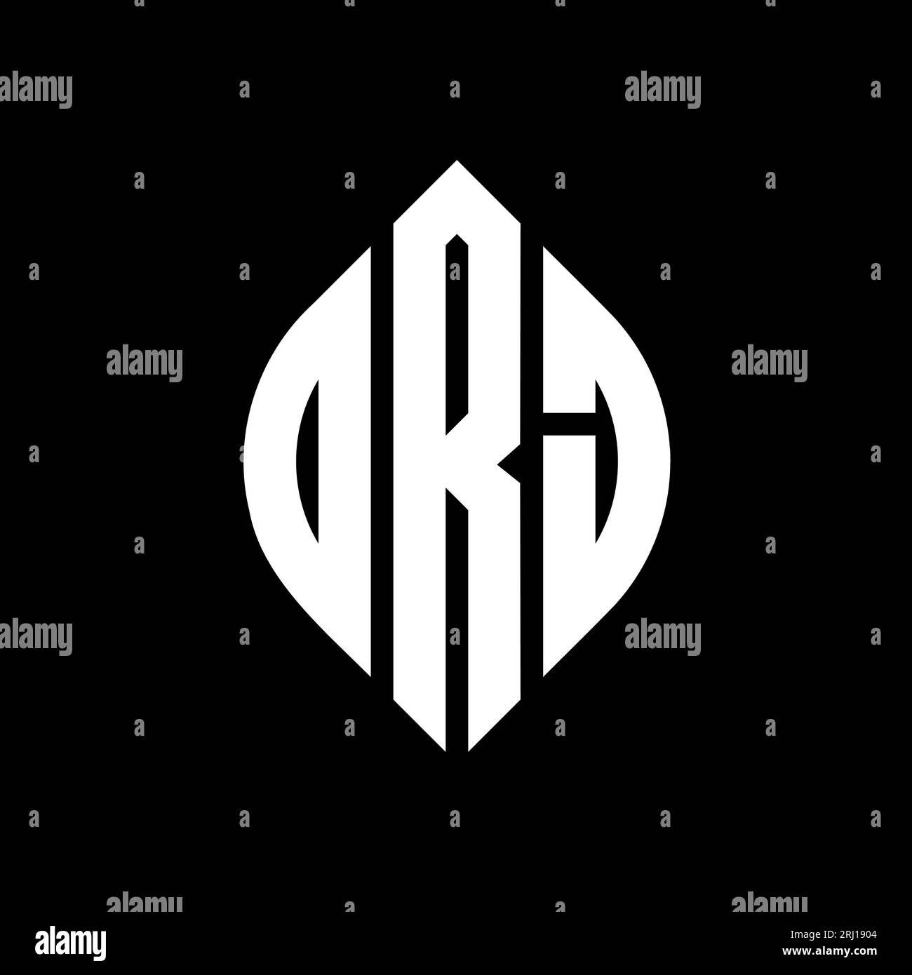 Drj Circle Letter Logo Design With Circle And Ellipse Shape Drj