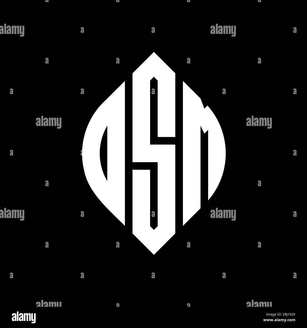 DSM circle letter logo design with circle and ellipse shape. DSM ...