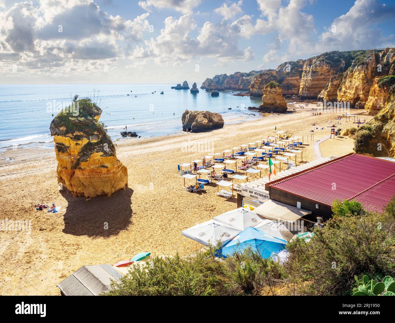 Praia Dona Anna in October Lagos,Algarve,Portugal,Europe Stock Photo ...