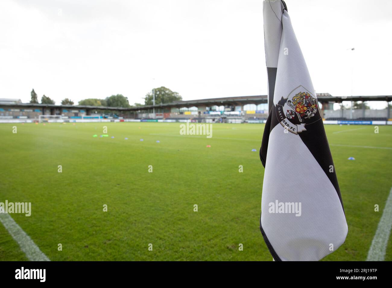 General inside view of Princes Park Stadium, Dartford with Dartford FC ...