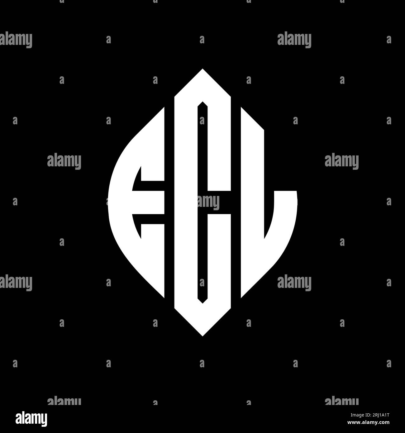ECL circle letter logo design with circle and ellipse shape. ECL ...