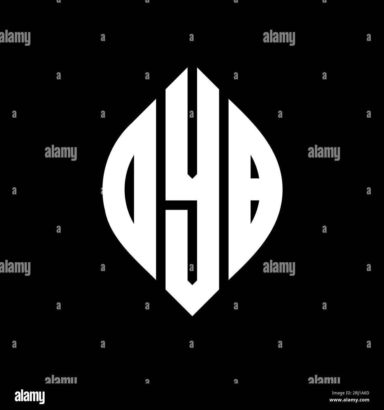 DYB circle letter logo design with circle and ellipse shape. DYB ...