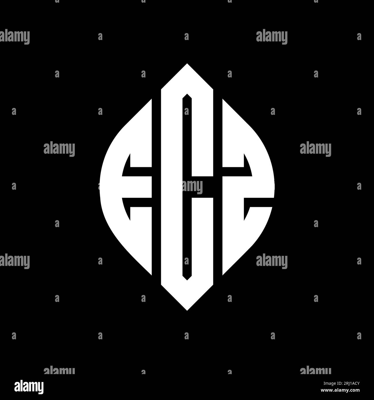 ECZ circle letter logo design with circle and ellipse shape. ECZ ...