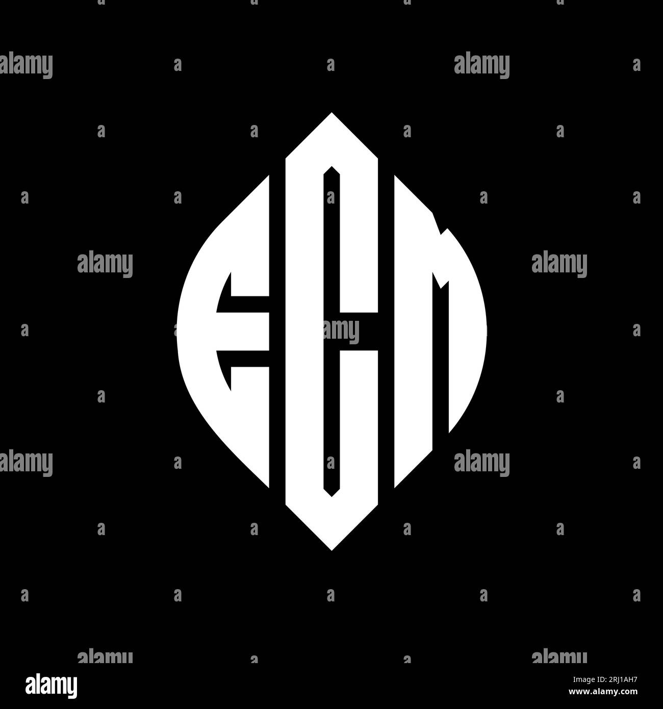ECM circle letter logo design with circle and ellipse shape. ECM ...