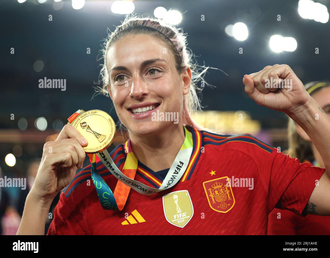 Spain's Alexia Putellas poses with her winners medal after the FIFA ...