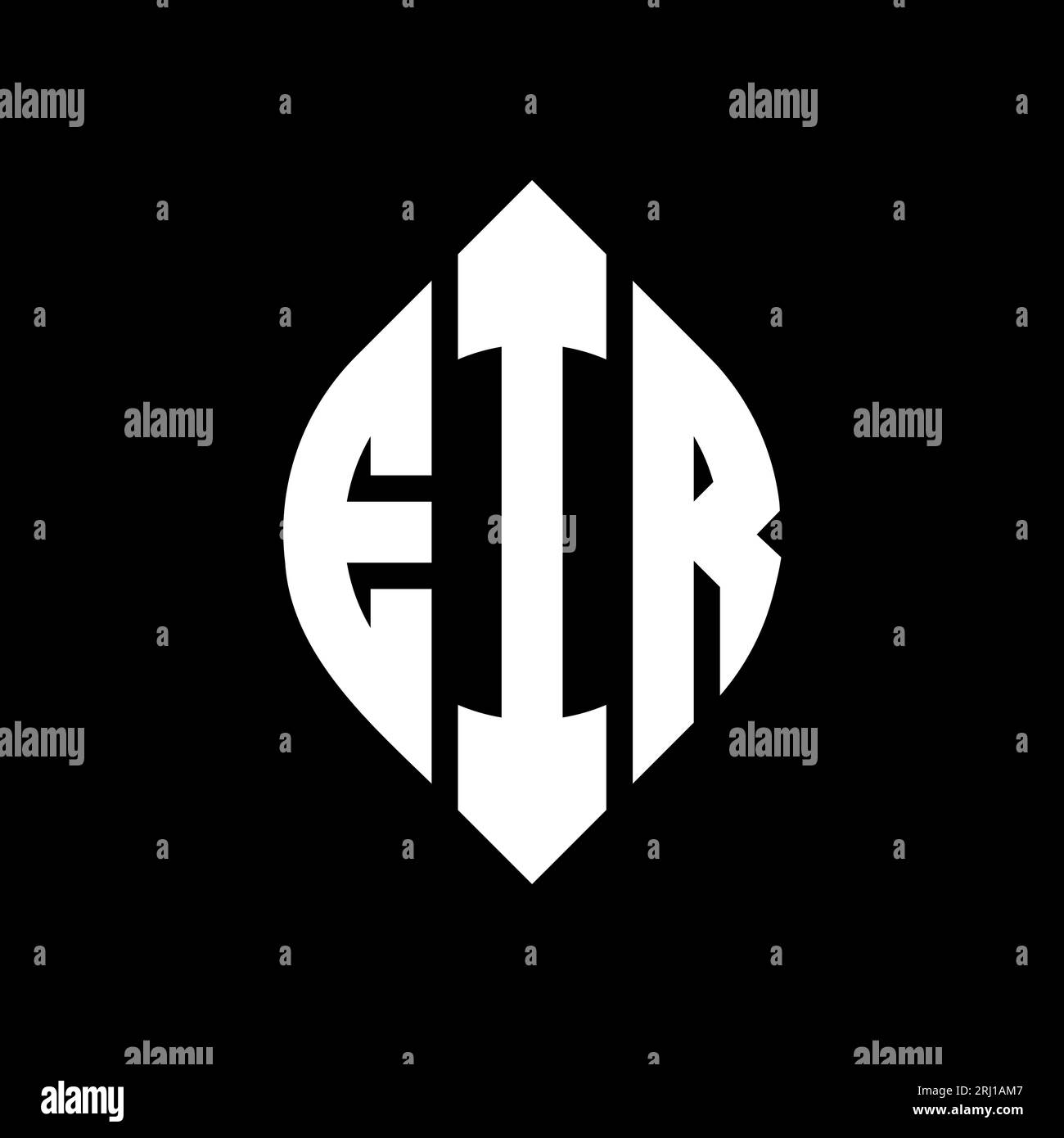 EIR circle letter logo design with circle and ellipse shape. EIR ...