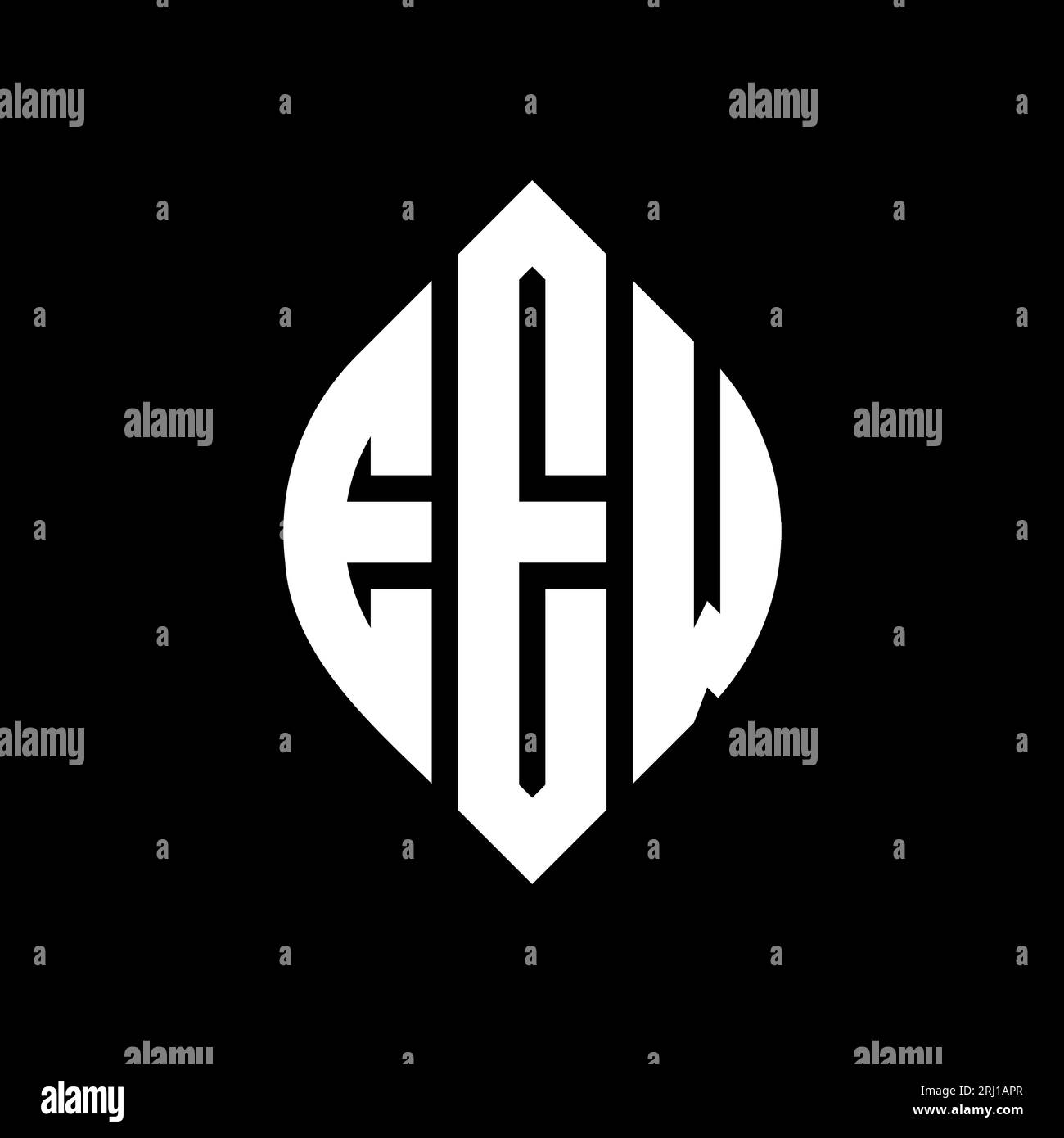 EEW circle letter logo design with circle and ellipse shape. EEW ...