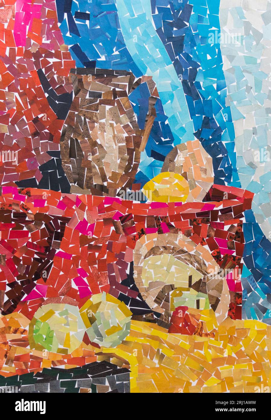 4 variations of different art methods on one composition 3/4 Stock ...