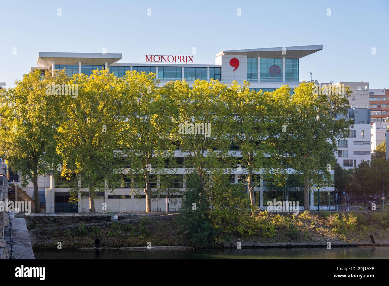 Facade of the building housing the headquarters of the French company ...