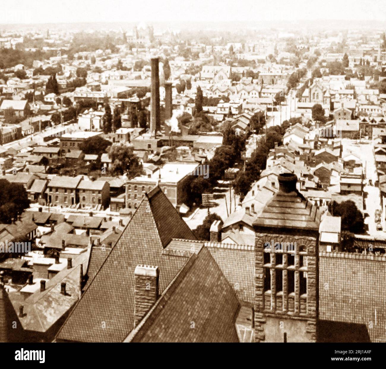 Panorama of Toronto, Canada, Victorian period Stock Photo - Alamy