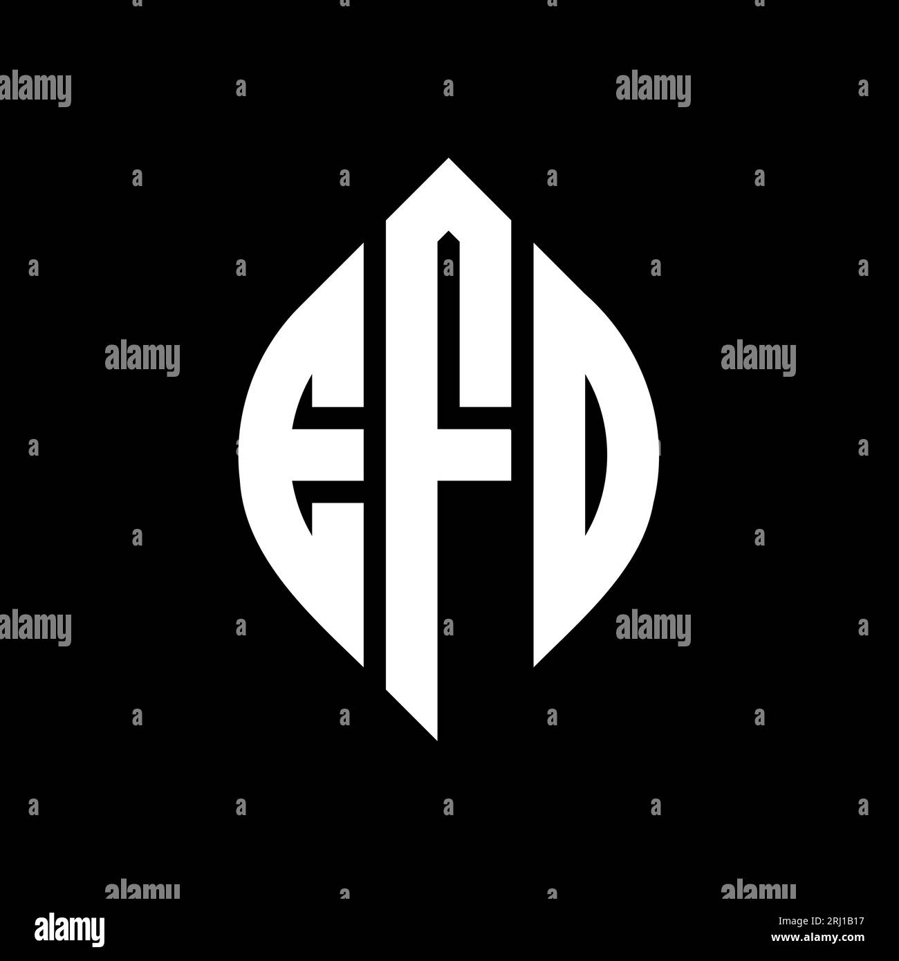 EFO circle letter logo design with circle and ellipse shape. EFO ...
